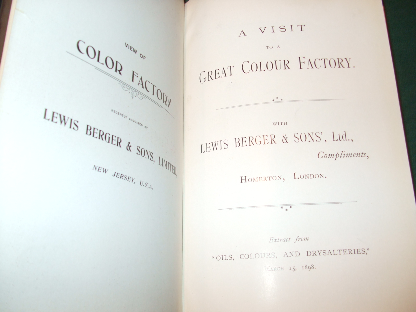 A Visit to a Great Colour Factory with Lewis Berger & Sons, Ltd