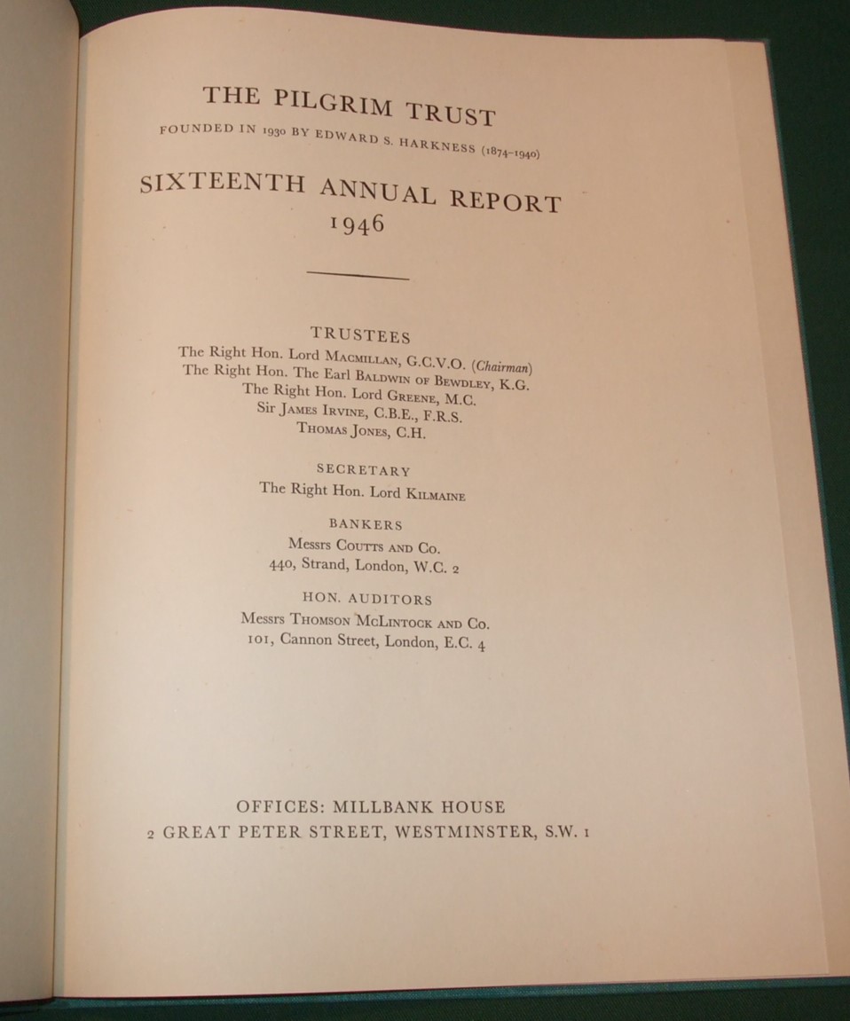 The Pilgrim Trust Annual Report Volumes 15-38 [ 24 Volumes in All ]